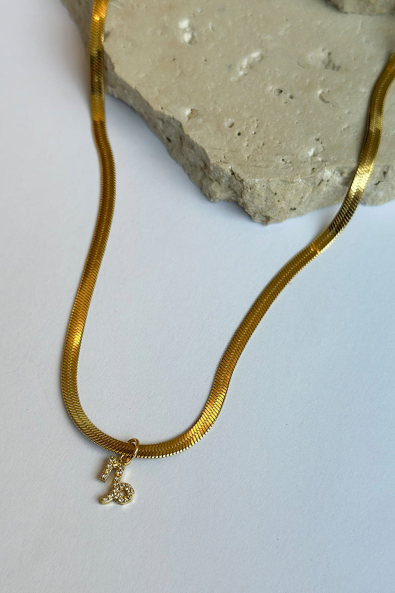 ZODIAC SNAKE CHAIN NECKLACE CAPRICORN – W I N O N A